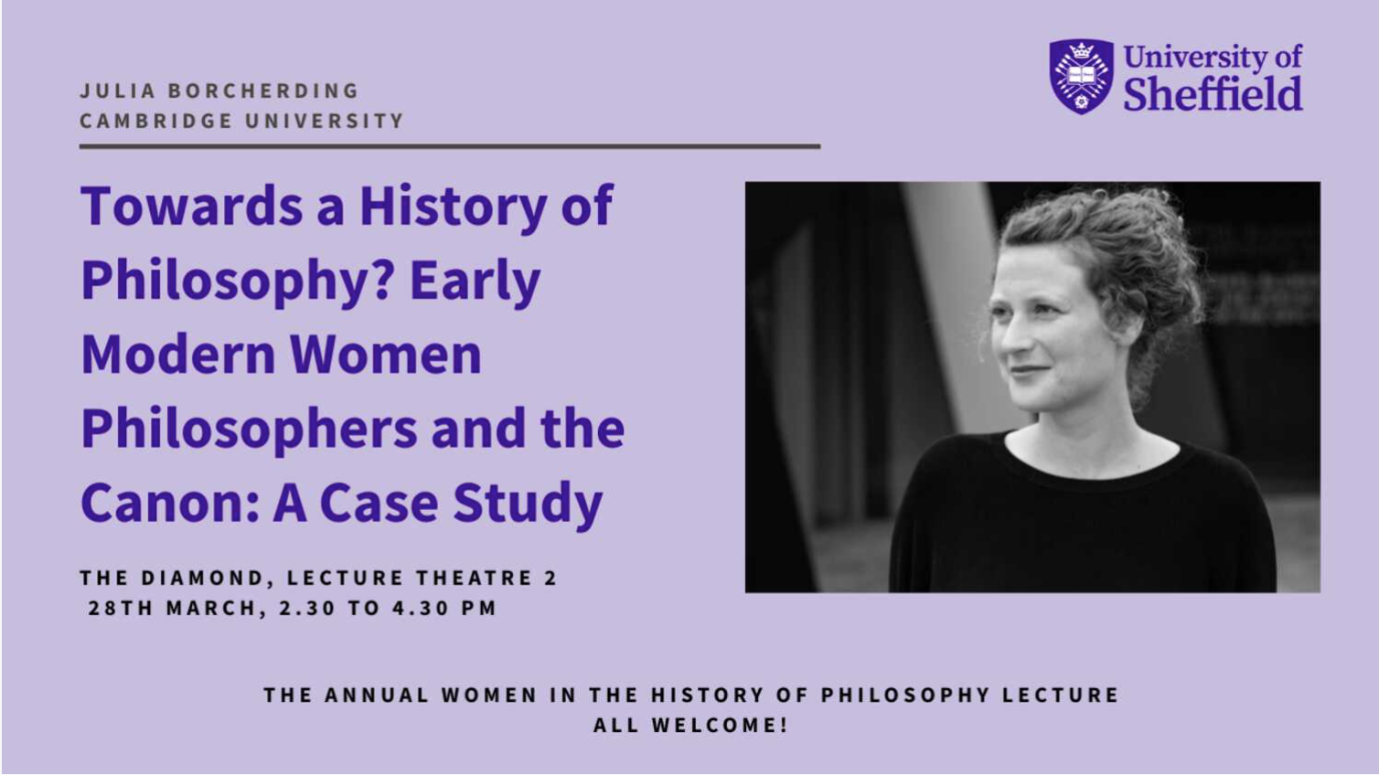 Women in the History of Philosophy lecture 2025 – Centre for Engaged ...